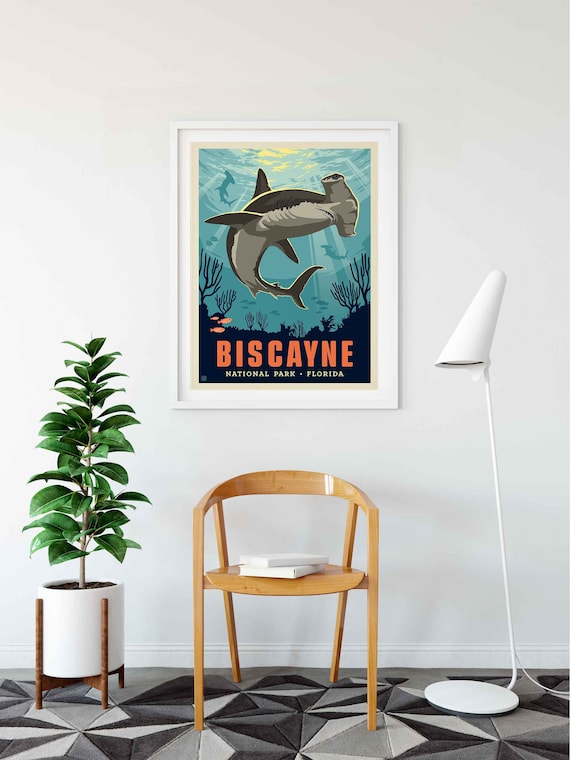 Biscayne National Park Travel Poster by Anderson Design Group | Etsy