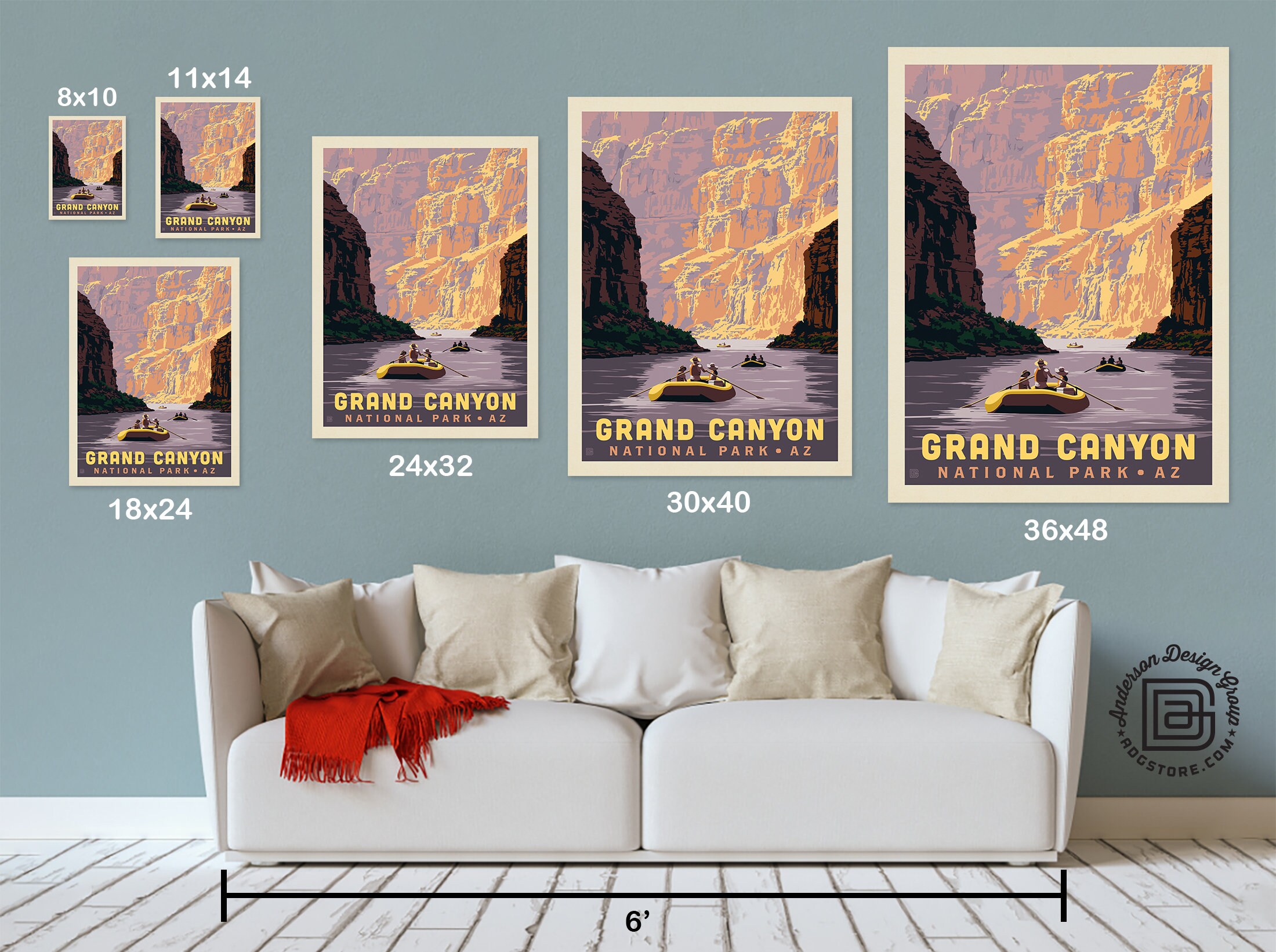 Grand Canyon National Park Travel Poster by Anderson Design Group ...