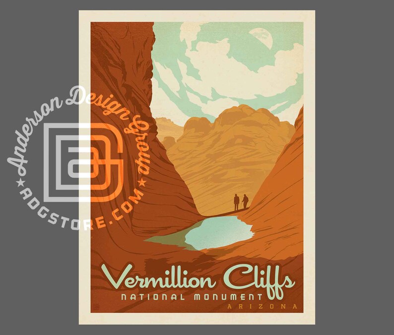 Vermillion Cliffs National Park Travel Poster by Anderson Design Group ...