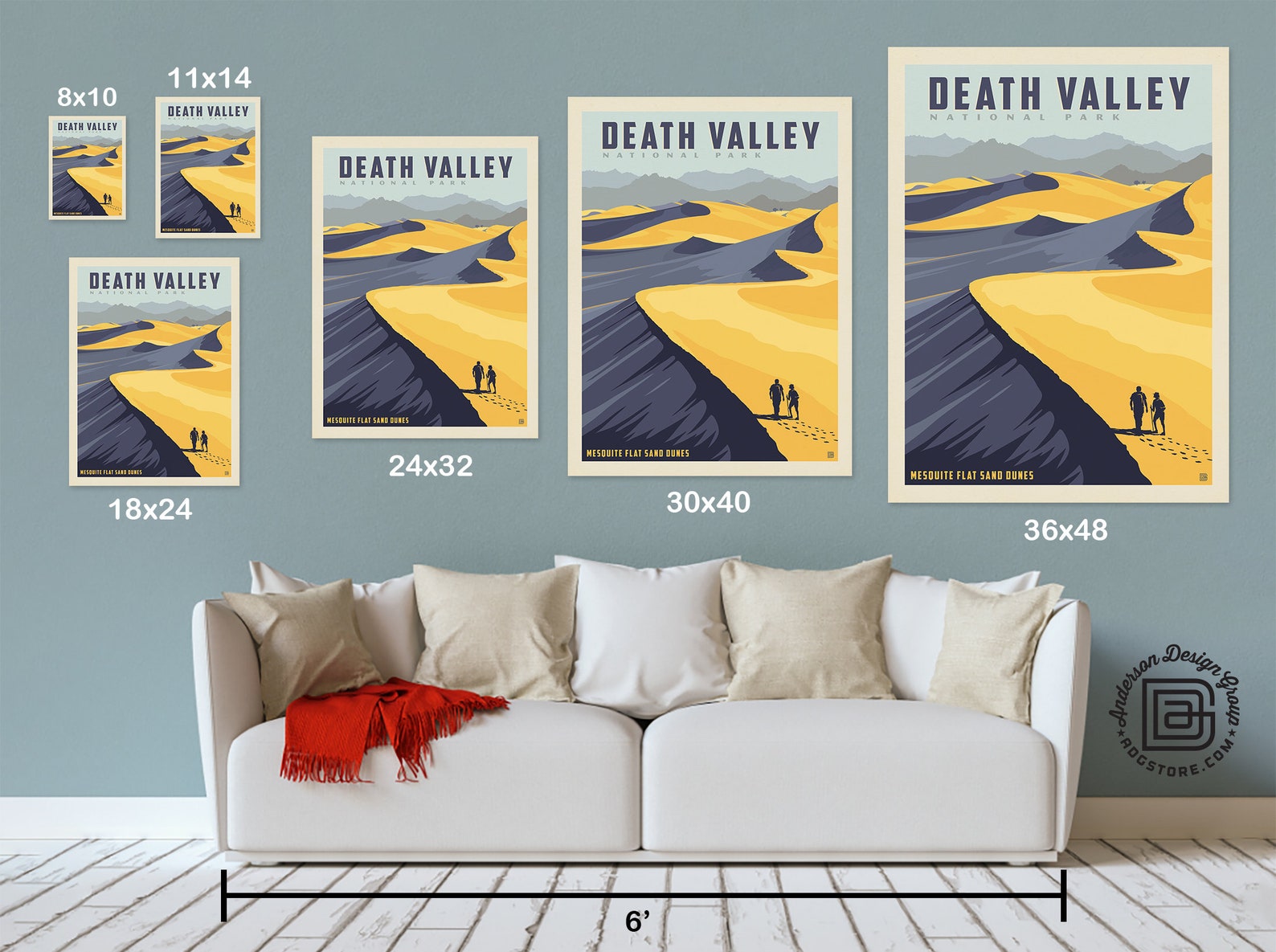 Death Valley National Park Travel Poster by Anderson Design - Etsy