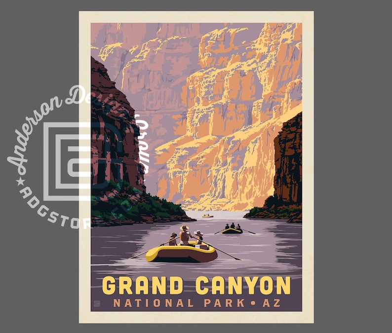Grand Canyon National Park Travel Poster by Anderson Design Group ...