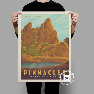 Pinnacles National Park Travel Poster by Anderson Design Group ...
