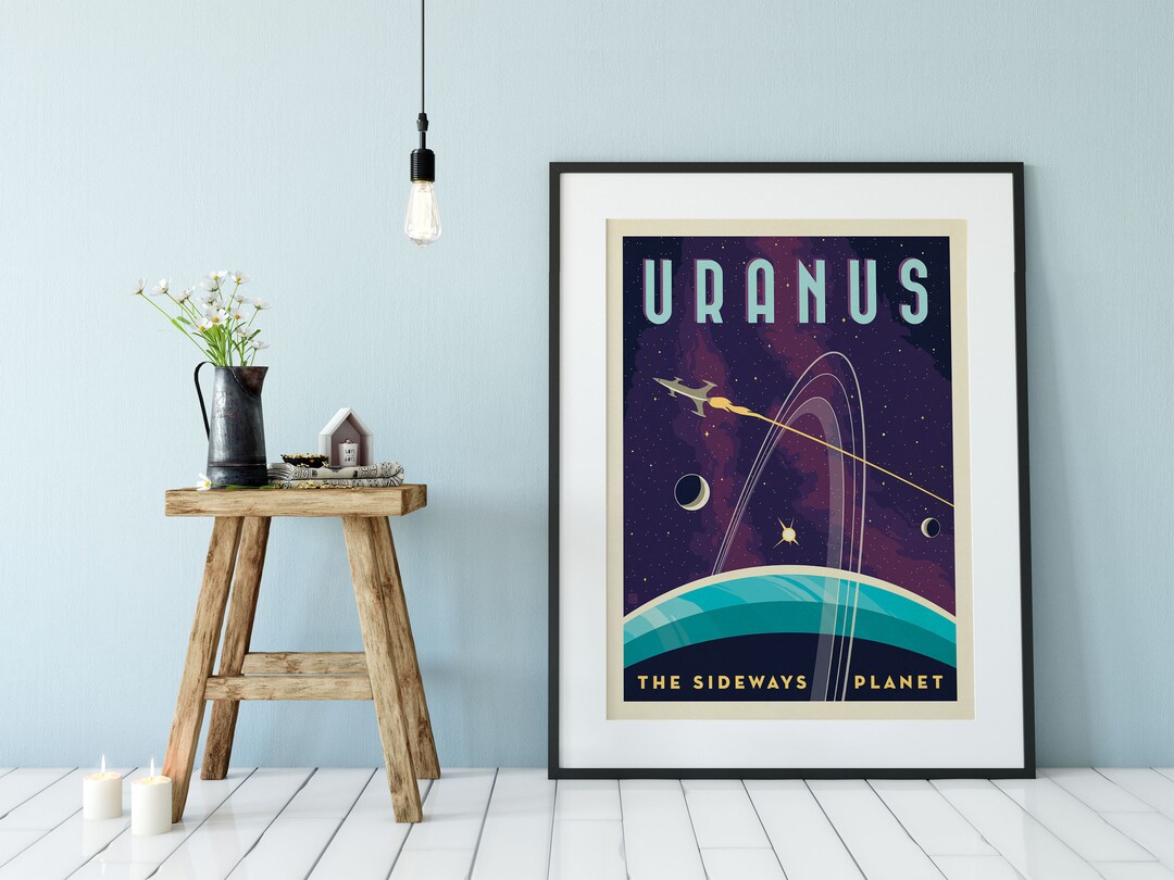 Uranus: the Sideways Planet Poster by Anderson Design Group | Space ...