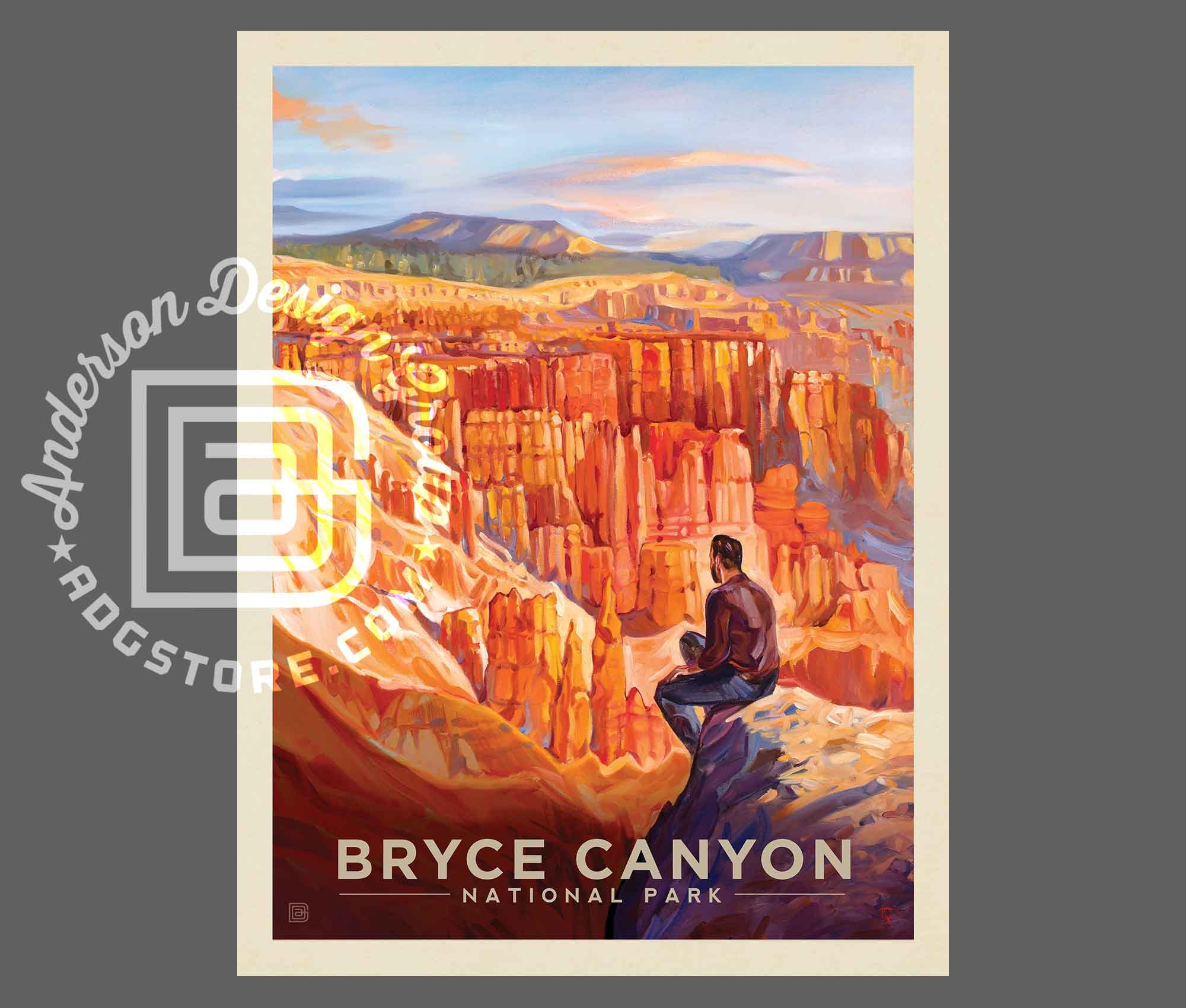 Bryce Canyon National Park Vintage Travel Poster by Kai Carpenter ...