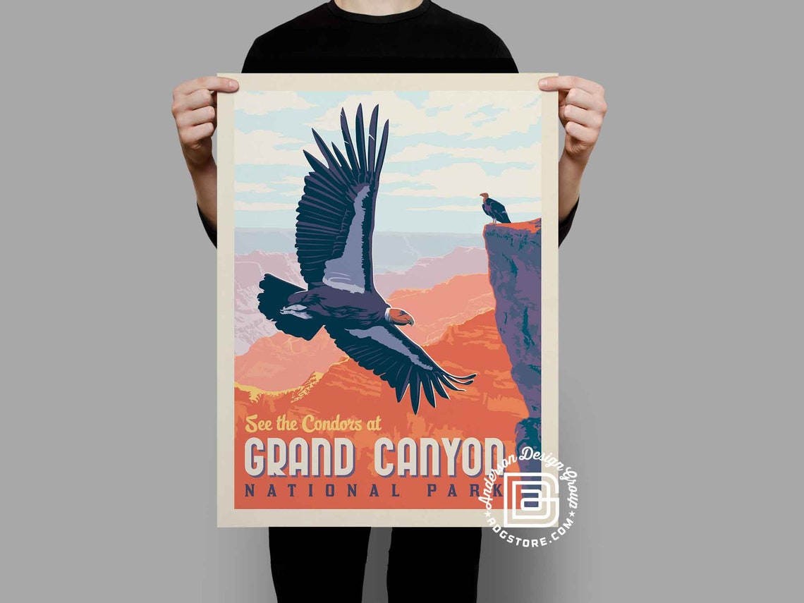 Grand Canyon National Park Travel Poster by Anderson Design - Etsy