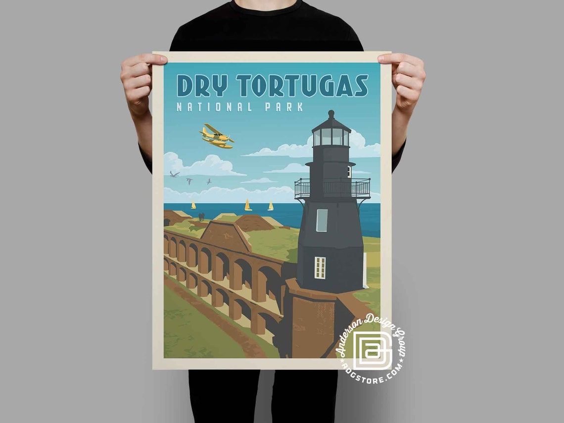 Dry Tortugas National Park Travel Poster by Anderson Design - Etsy