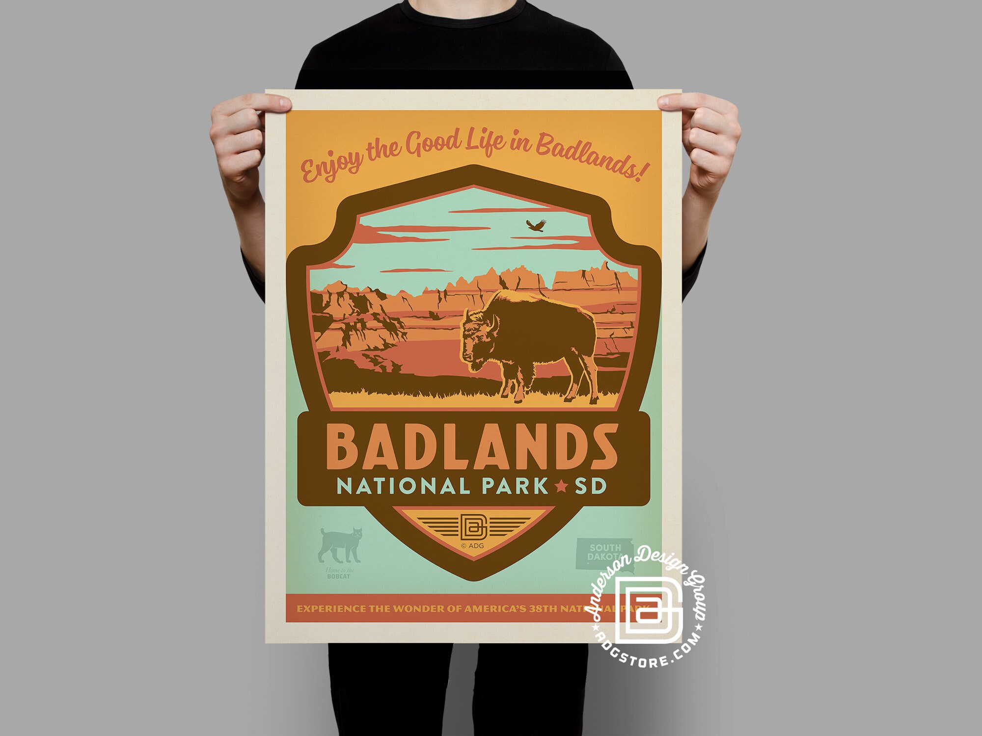 Badlands National Park Travel Poster by Anderson Design Group ...