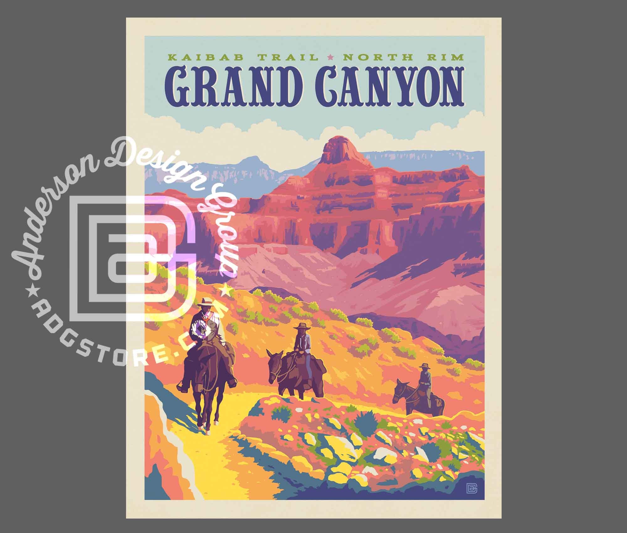 Grand Canyon National Park Travel Poster by Anderson Design | Etsy