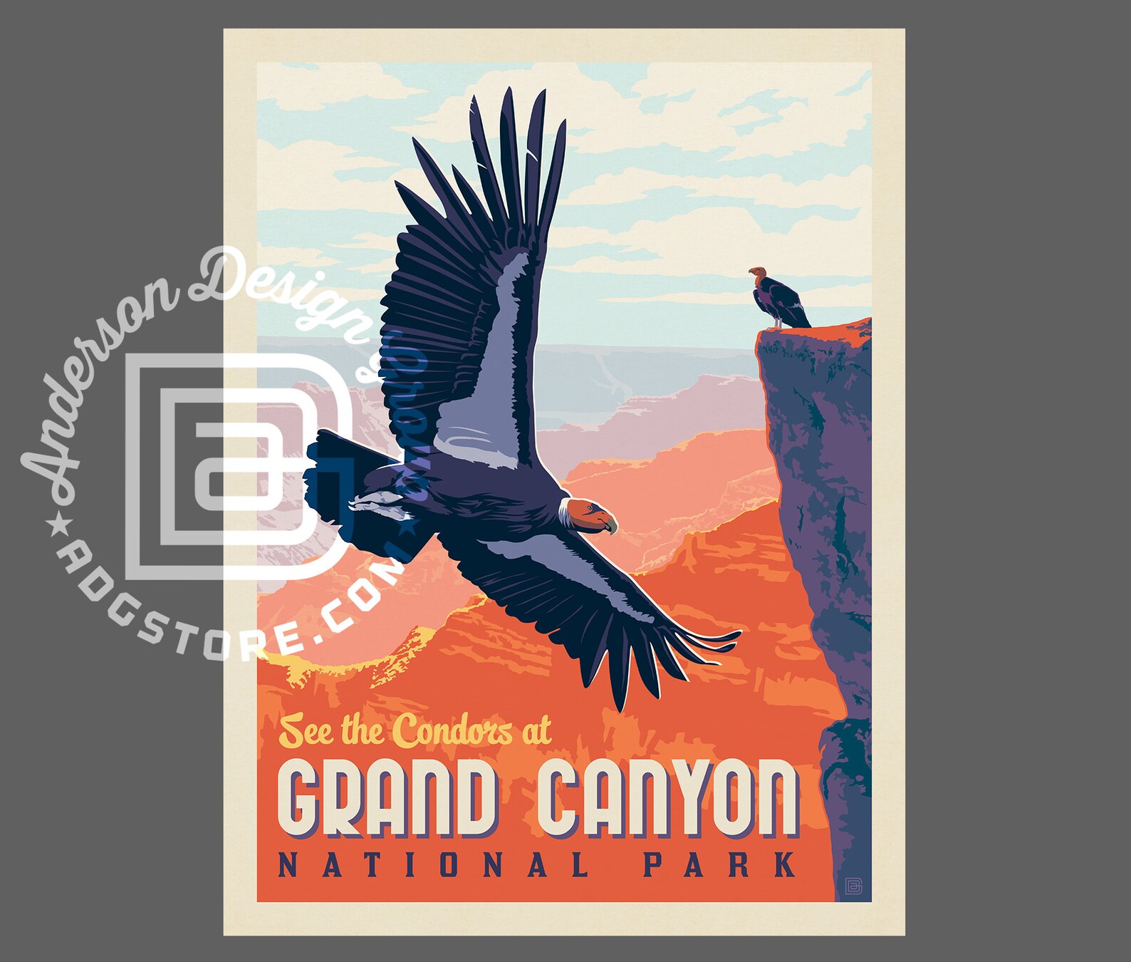 Grand Canyon National Park Travel Poster by Anderson Design - Etsy