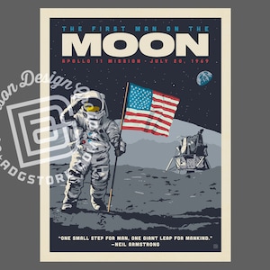 NASA 1969: First Man on the Moon Poster by Anderson Design Group ...