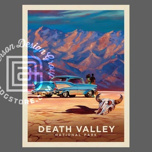 Death Valley National Park Vintage Travel Poster by Kai Carpenter ...