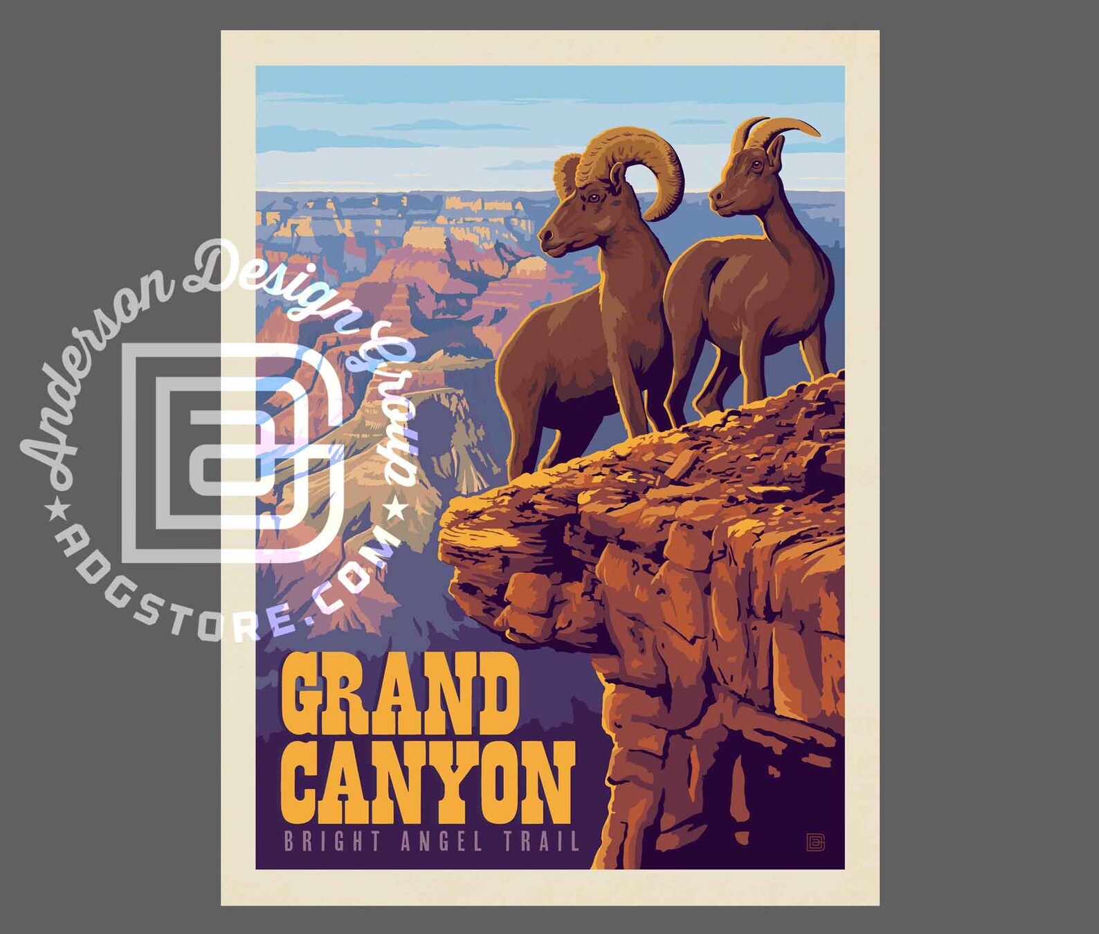 Grand Canyon National Park Travel Poster by Anderson Design - Etsy