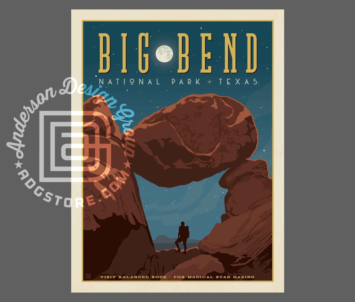 Big Bend National Park Travel Poster by Anderson Design Group ...