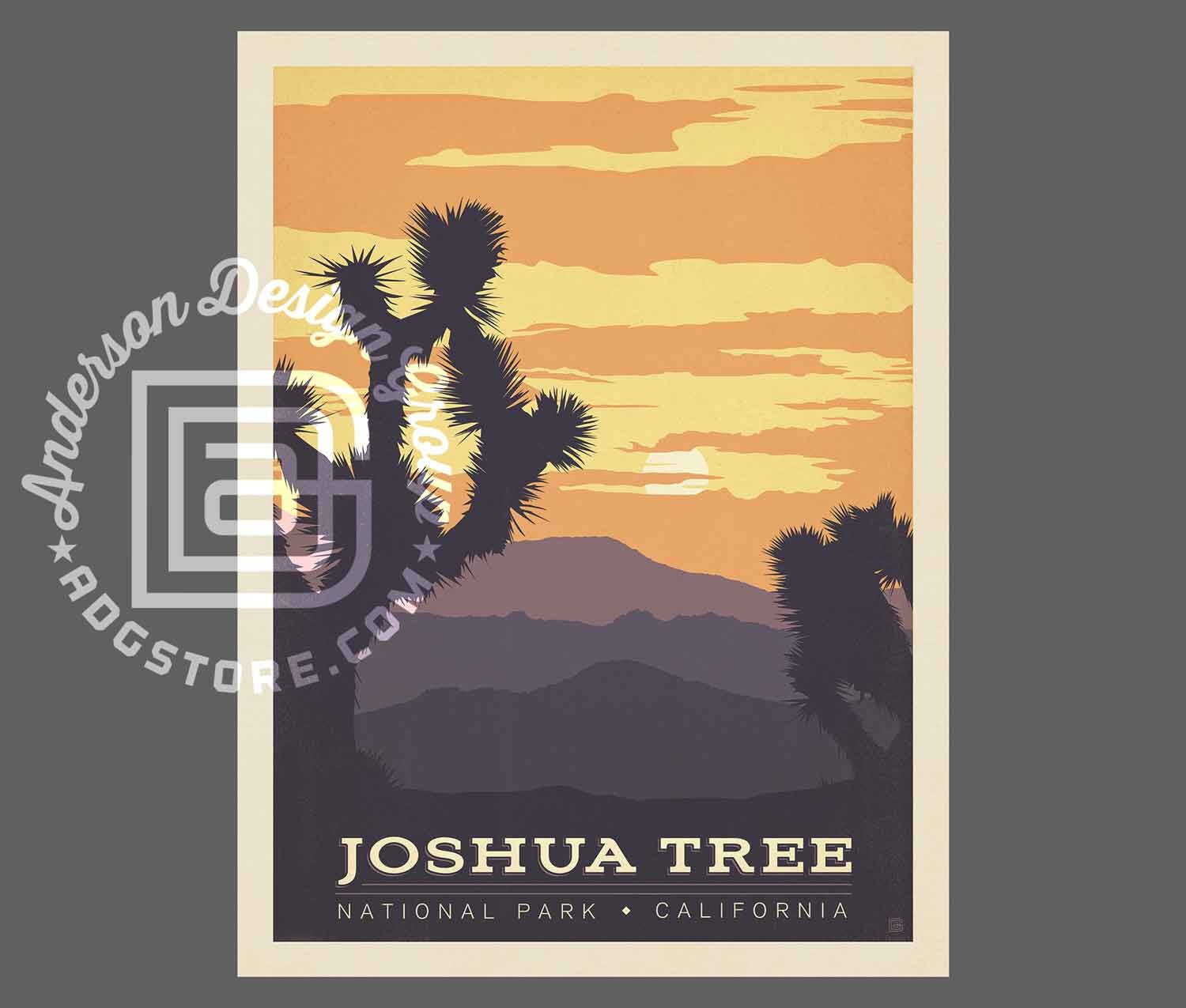 Joshua Tree National Park Travel Poster by Anderson Design Group ...