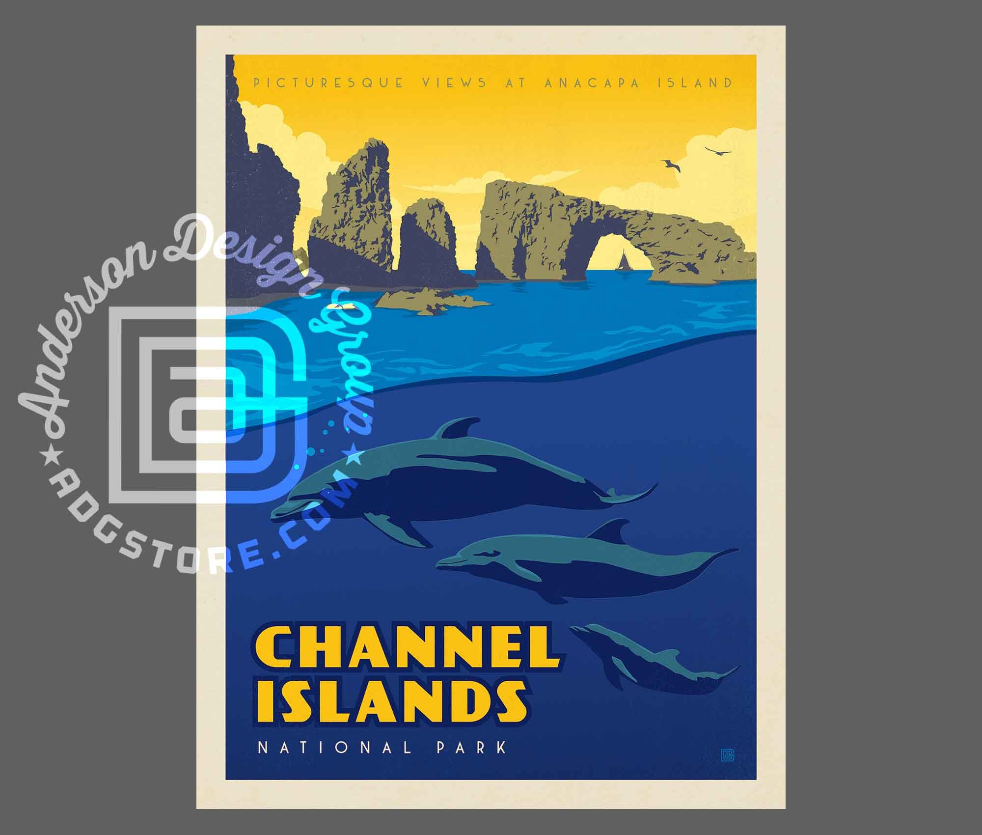 Channel Islands National Park Travel Poster by Anderson Design | Etsy