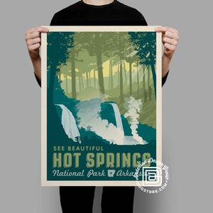 Hot Springs National Park Travel Poster by Anderson Design Group ...