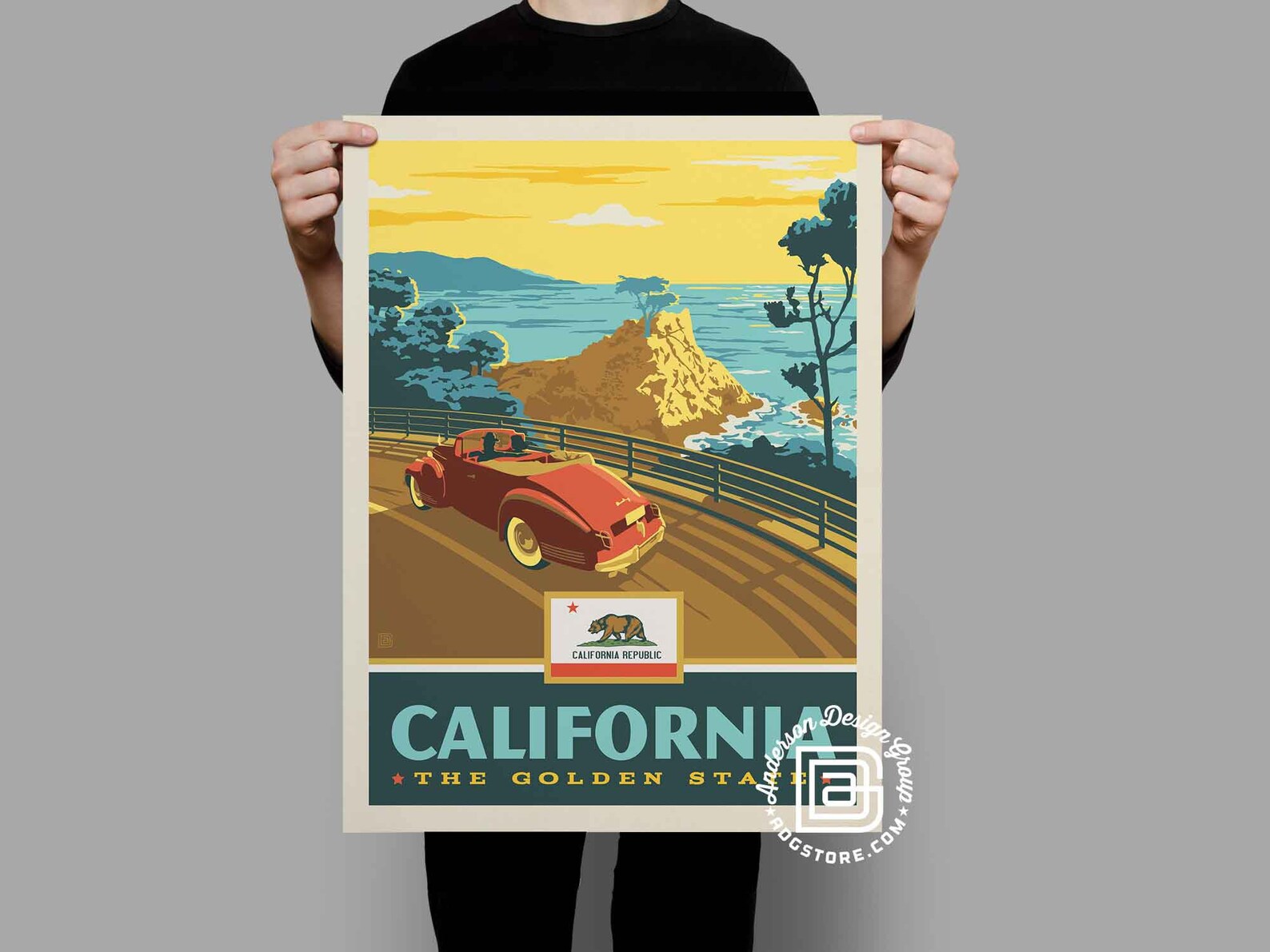 California the Golden State Vintage Poster by Anderson Design - Etsy