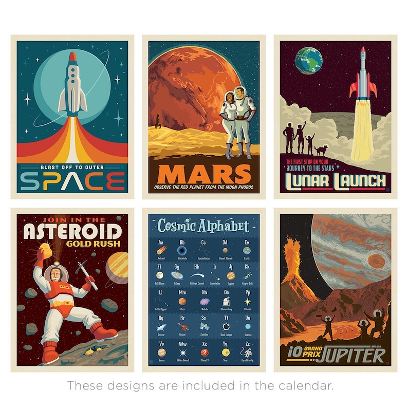 2026 Wall Calendar: Space Travel | 2026 Space Exploration Calendar ...