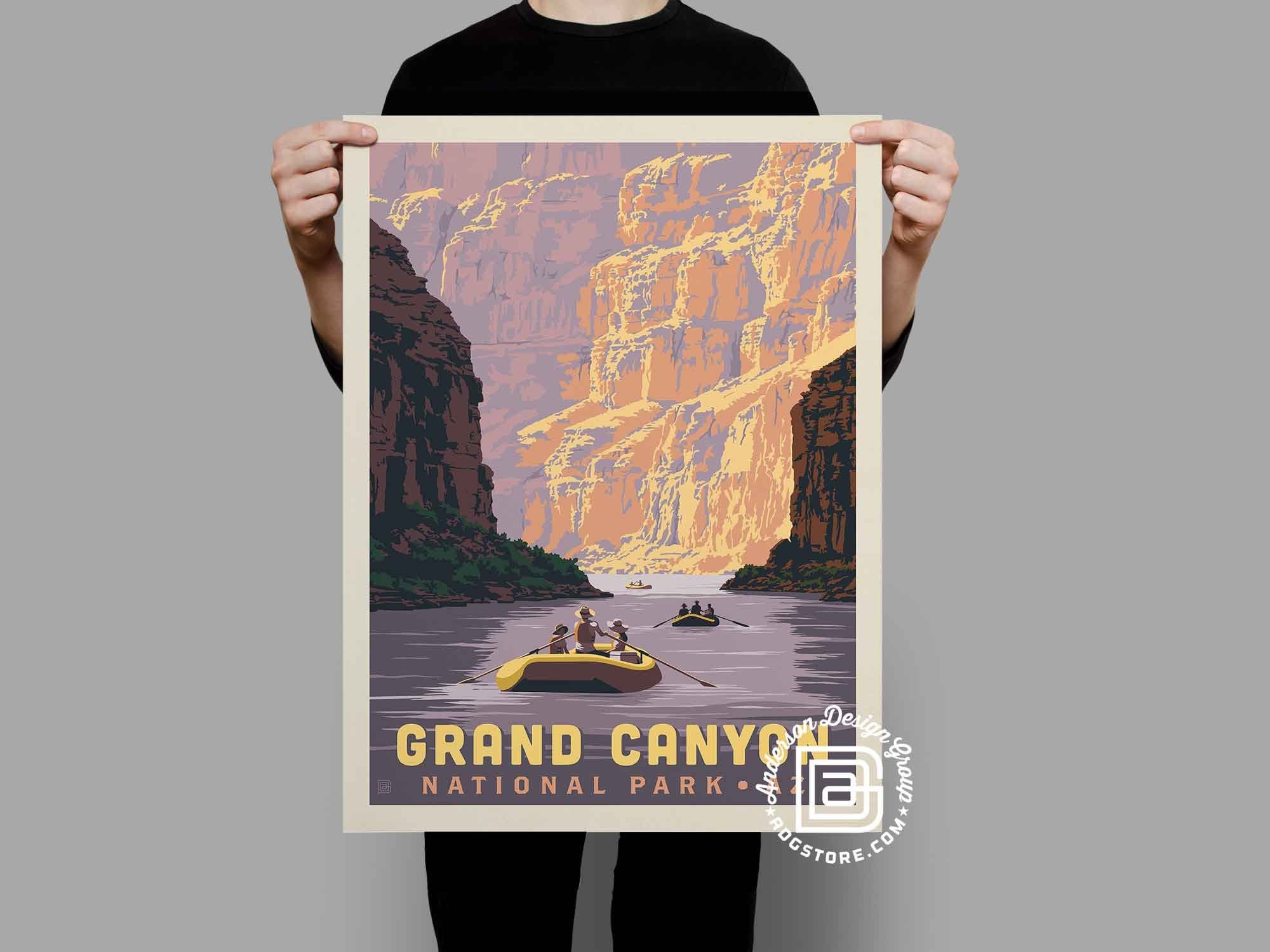 Grand Canyon National Park Travel Poster by Anderson Design - Etsy