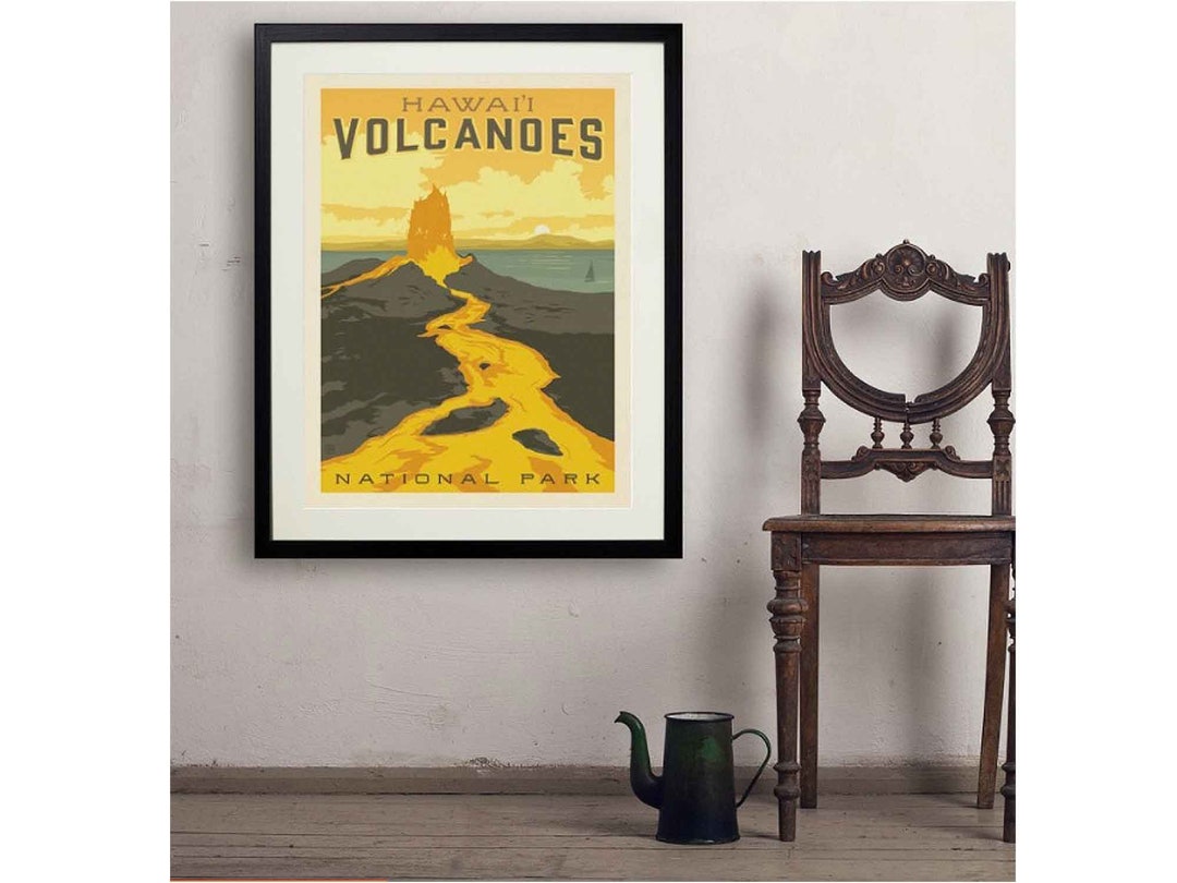 Hawaii Volcanoes National Park Travel Poster by Anderson Design Group | National Park Print ...
