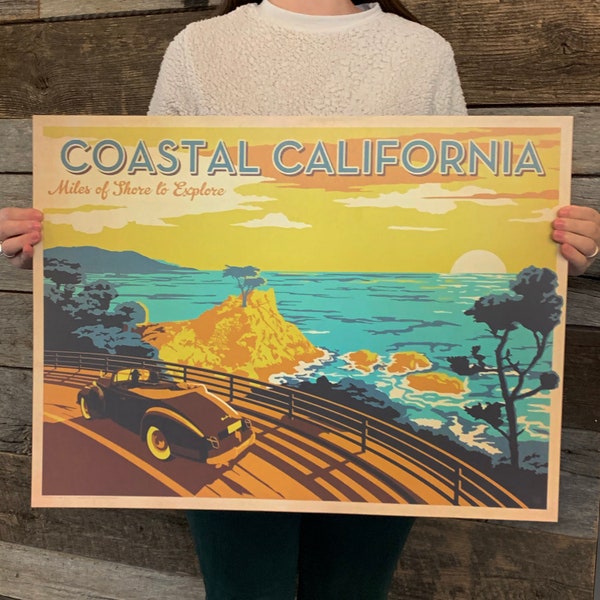 California Travel Poster - Etsy