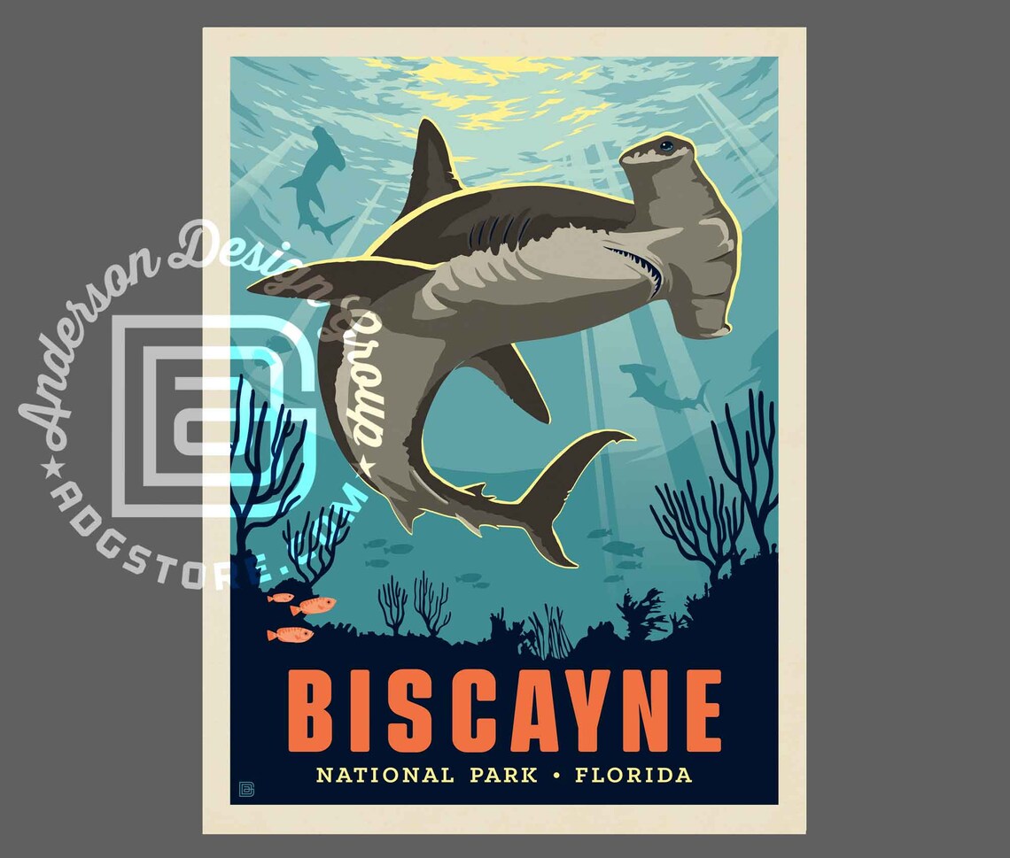 Biscayne National Park Travel Poster by Anderson Design Group ...