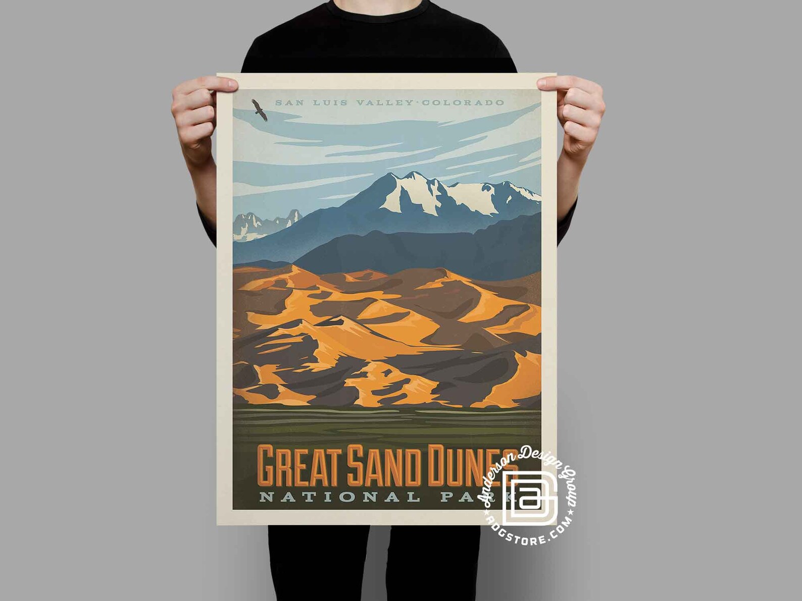Great Sand Dunes National Park Travel Poster by Anderson | Etsy