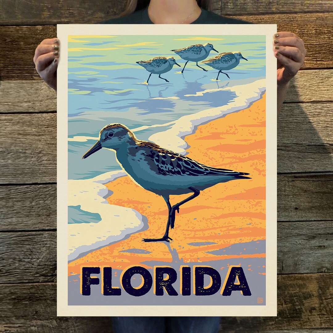 Florida: Sandpiper Travel Poster by Anderson Design Group | American ...