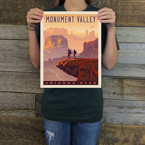 Monument Valley National Monument: Hikers Travel Poster by Anderson ...