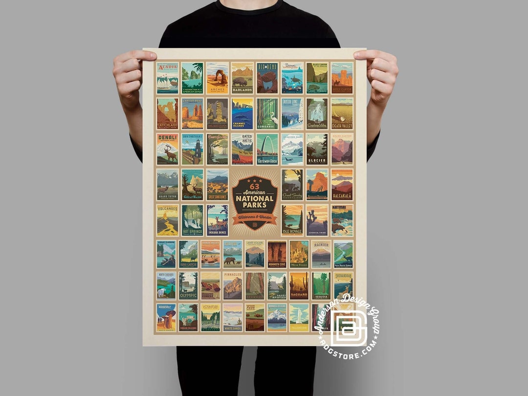 National Parks of the USA Travel Poster by Anderson Design Group | USA ...