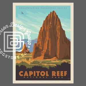 Capitol Reef National Park Travel Poster by Anderson Design Group ...