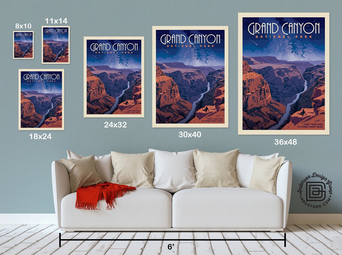 Grand Canyon National Park Travel Poster by Anderson Design Group ...