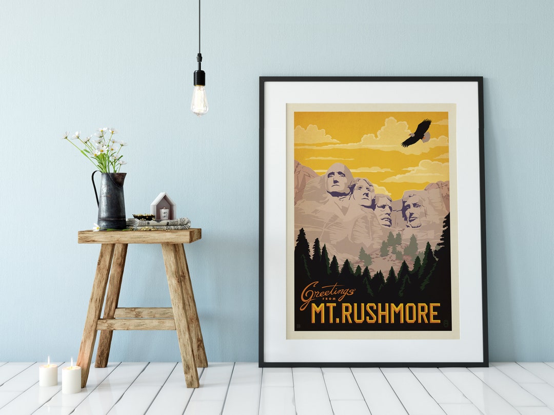 Mt. Rushmore National Memorial Travel Poster by Anderson Design Group ...