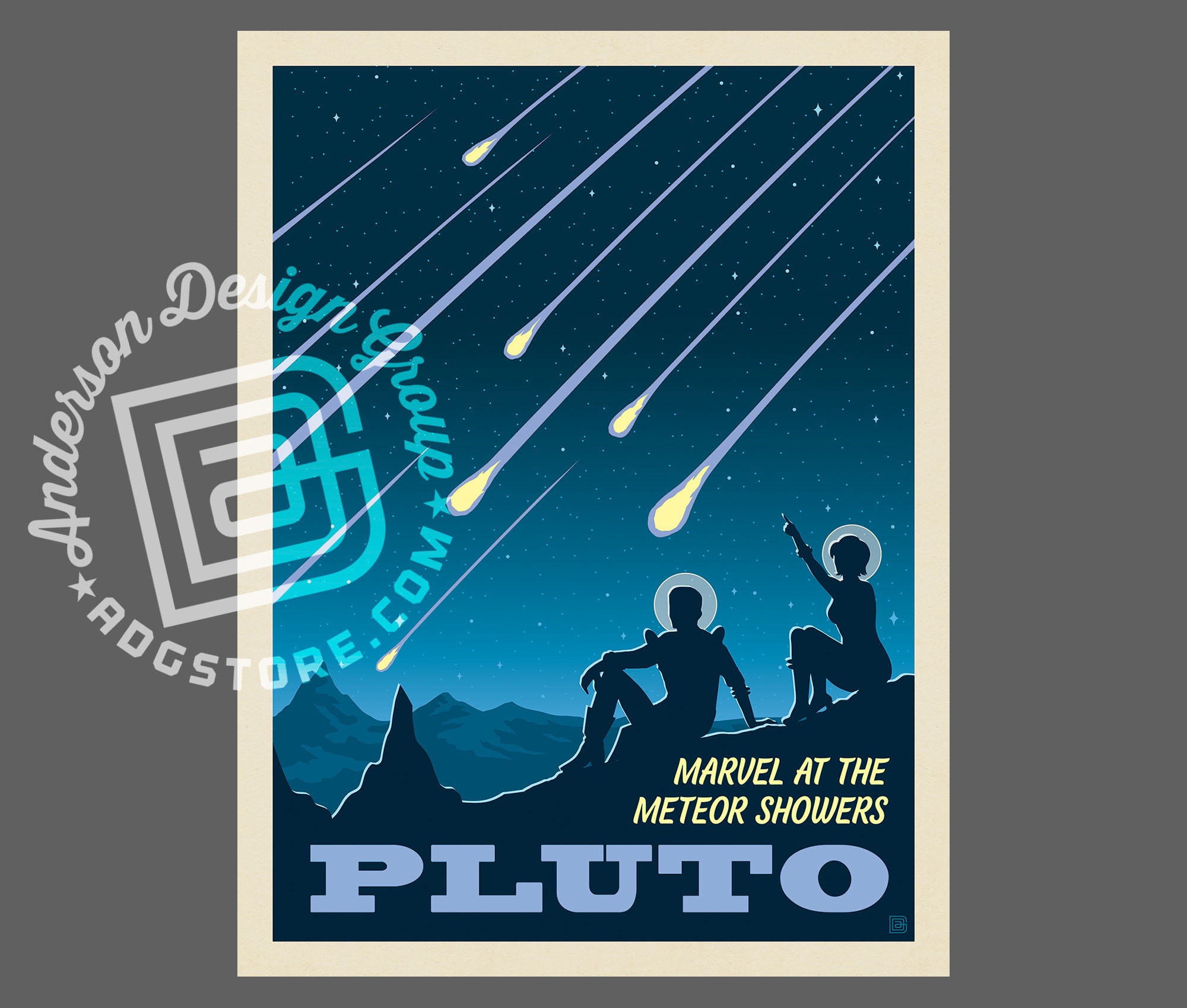 Pluto: Meteor Showers Poster by Anderson Design Group Space - Etsy