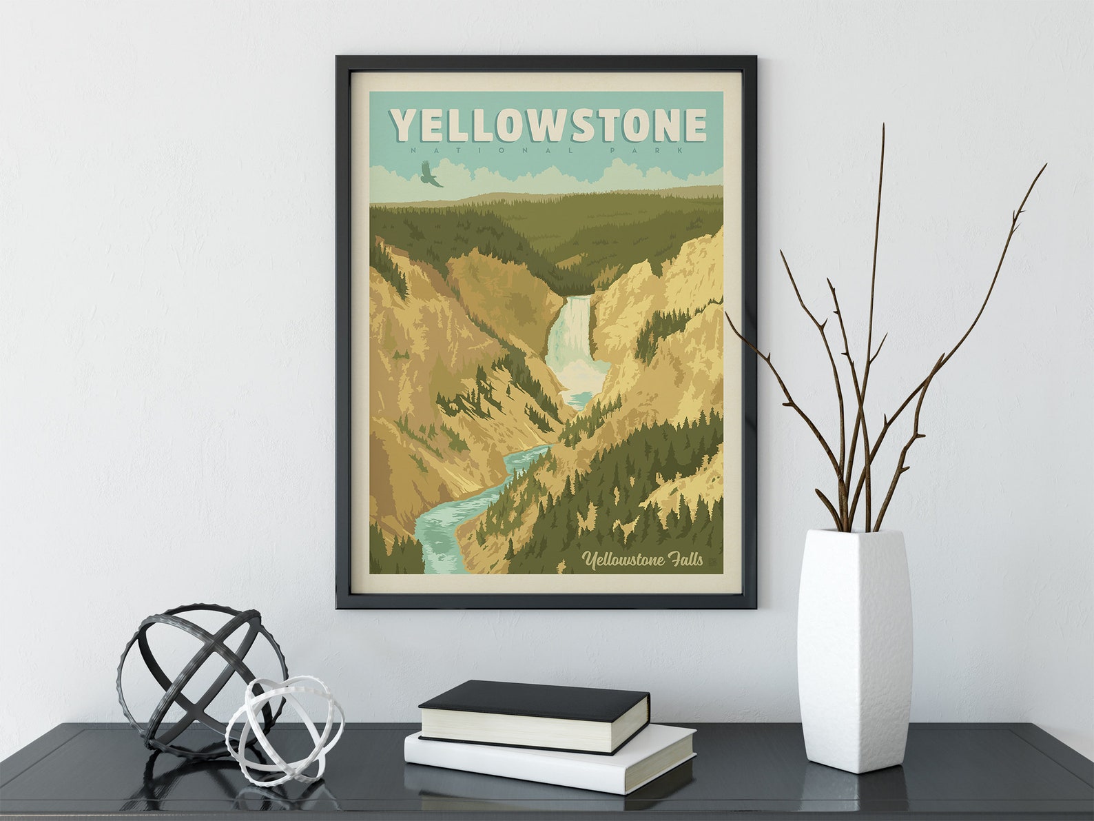 Yellowstone National Park Travel Poster by Anderson Design | Etsy