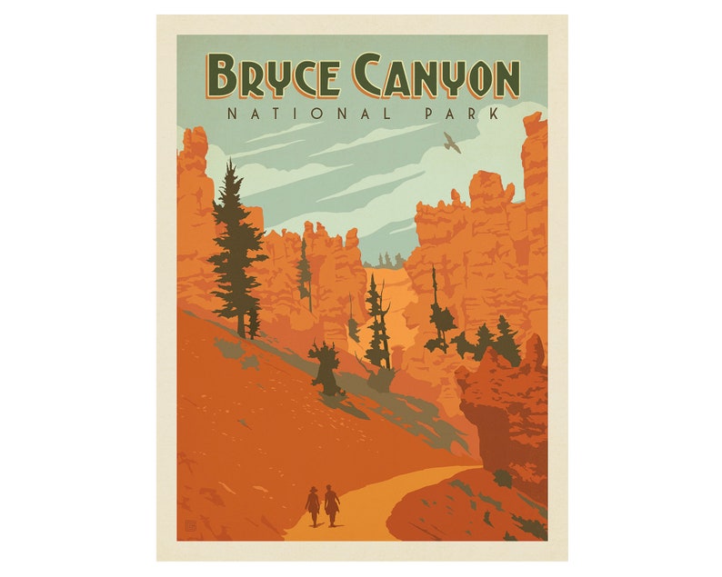 Bryce Canyon National Park Travel Poster by Anderson Design - Etsy