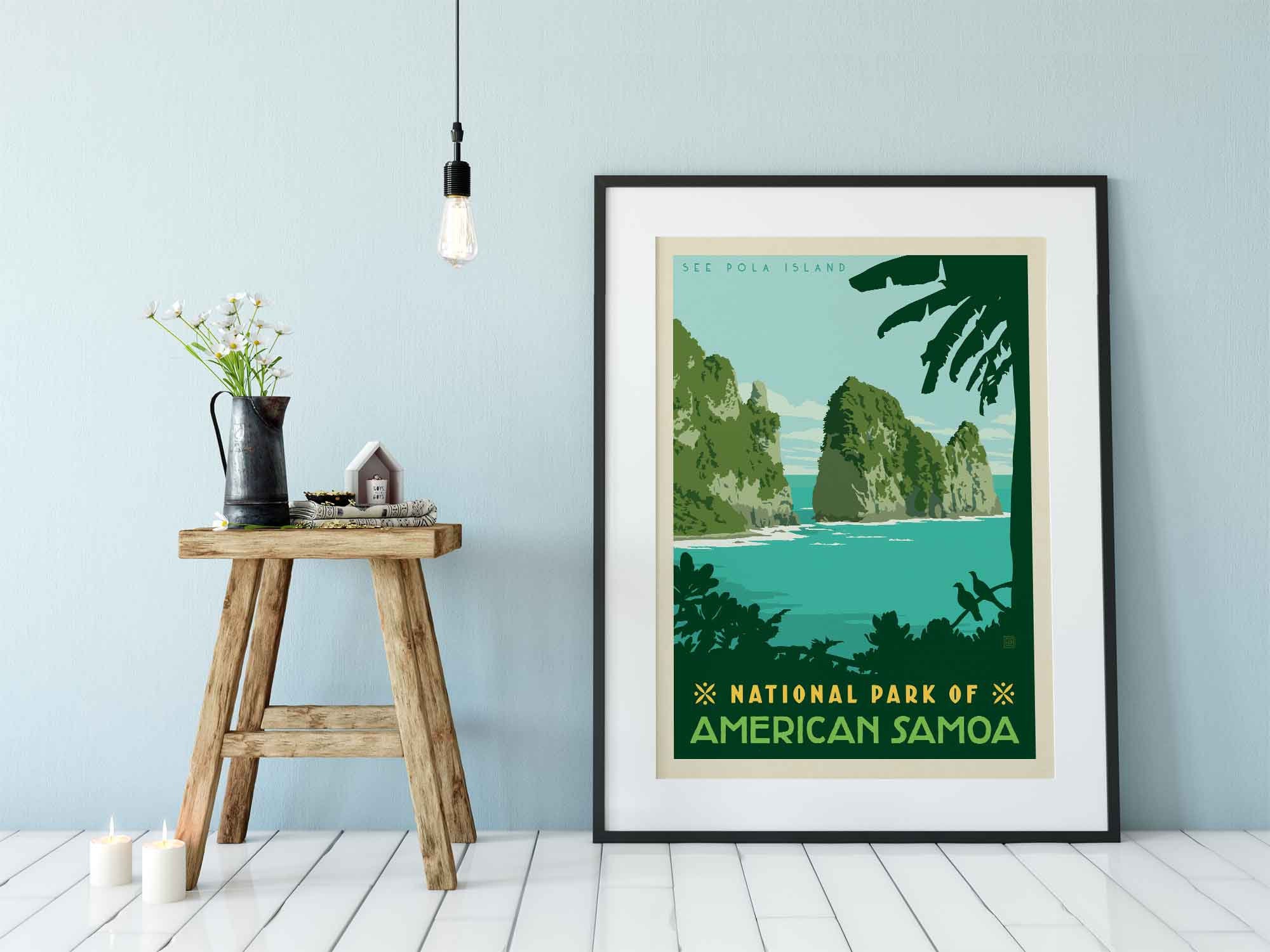American Samoa National Park Travel Poster by Anderson Design | Etsy