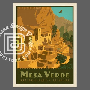 Mesa Verde National Park Travel Poster by Anderson Design Group ...