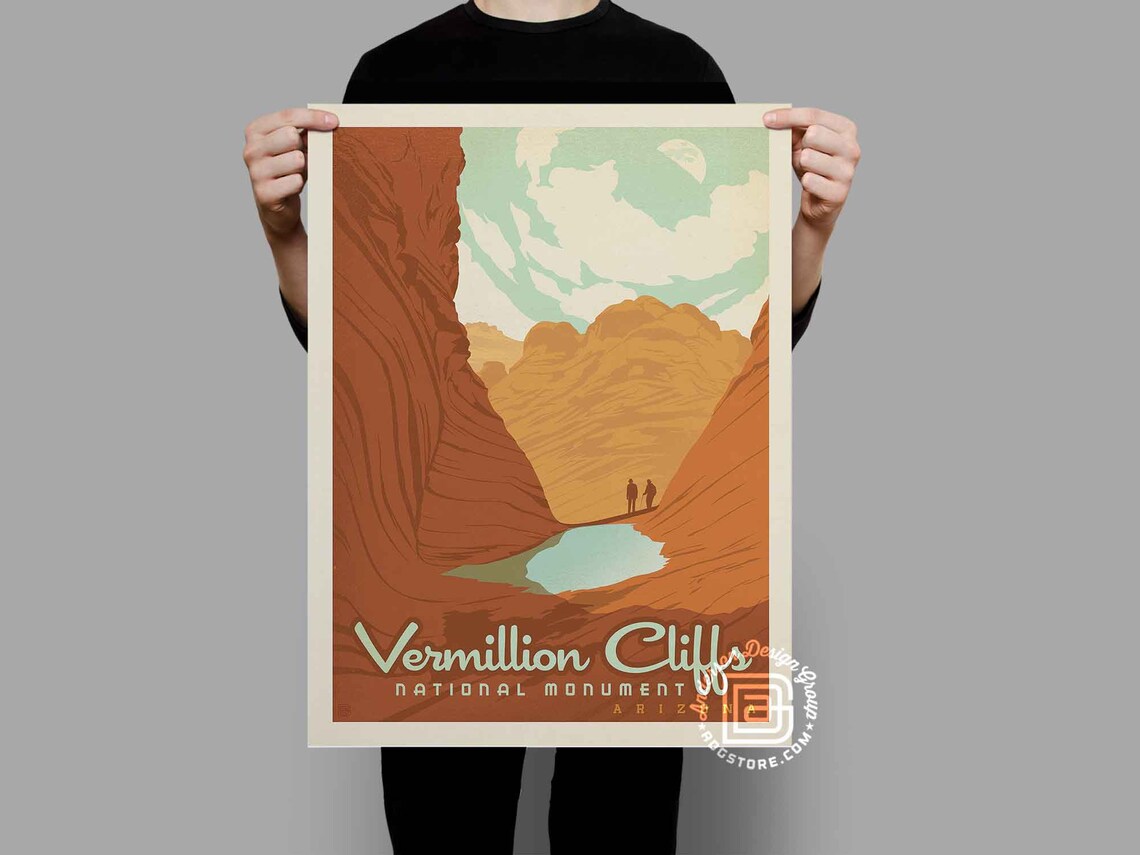 Vermillion Cliffs National Park Travel Poster by Anderson Design Group ...