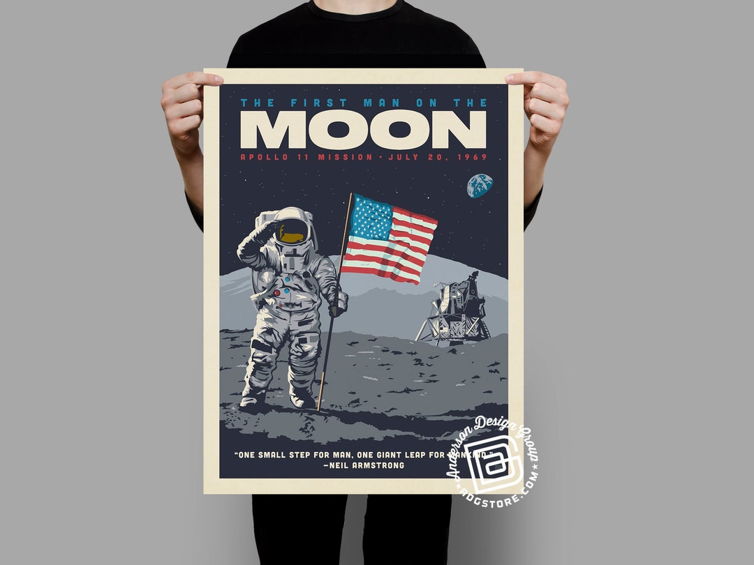 NASA 1969: First Man on the Moon Poster by Anderson Design Group ...