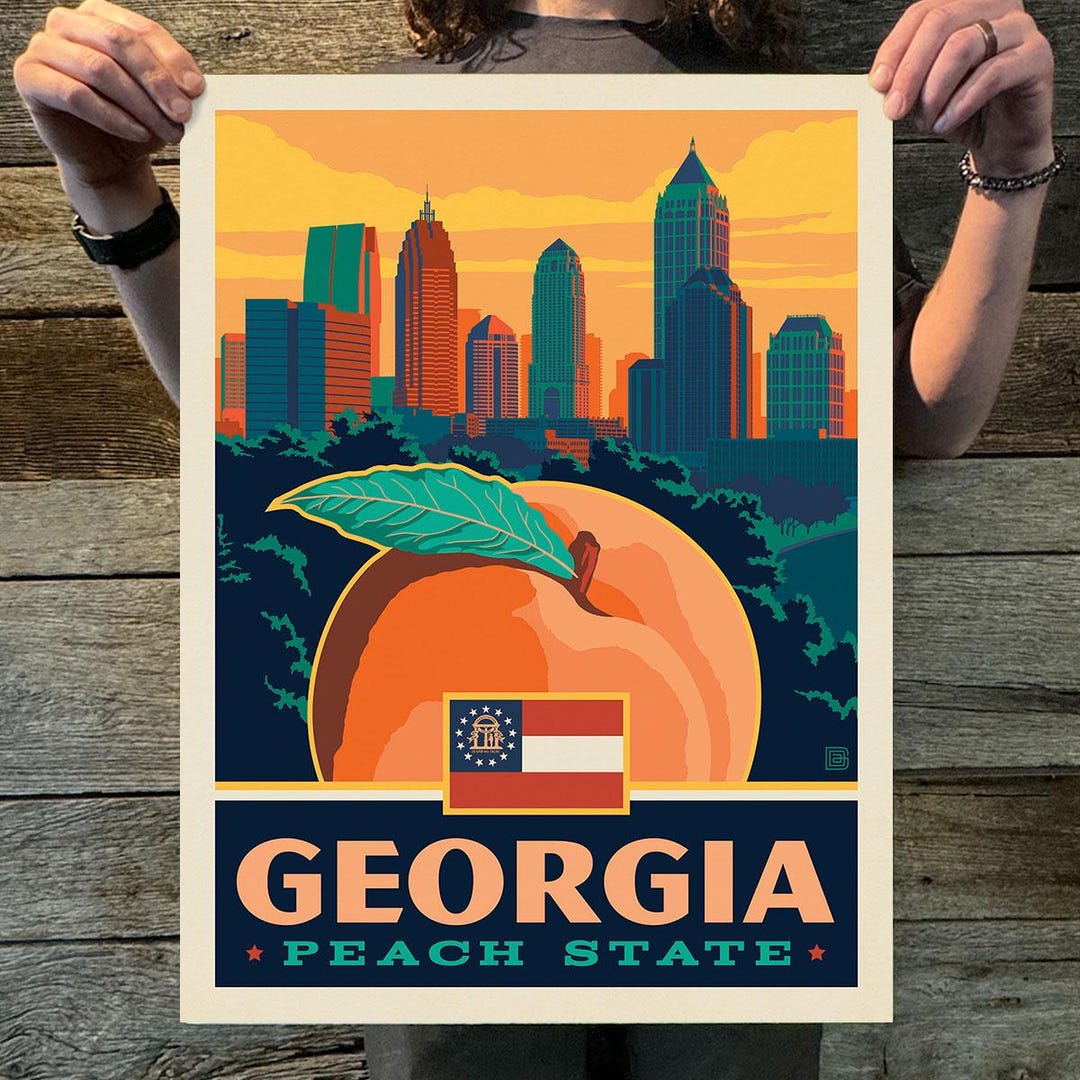 Georgia State Pride by Anderson Design Group | American Travel Print ...