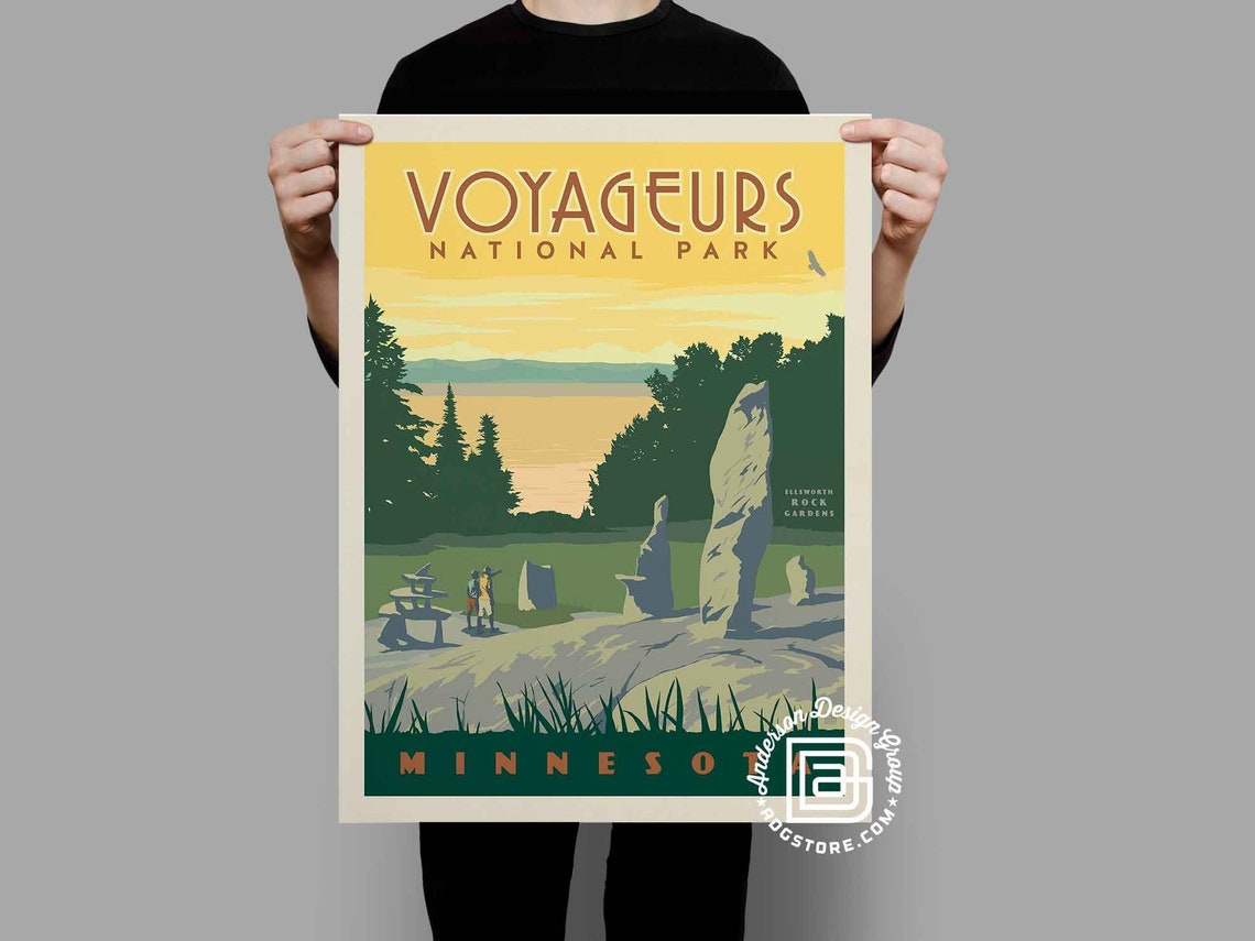 Voyageurs National Park Travel Poster by Anderson Design Group ...
