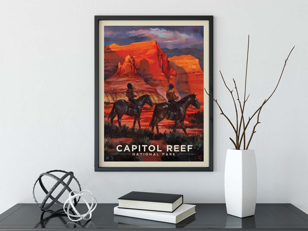 Capitol Reef National Park Vintage Travel Poster by Kai Carpenter ...