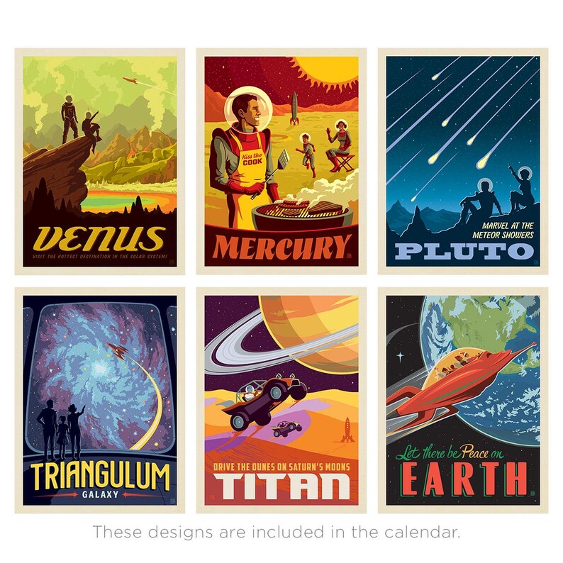 2026 Wall Calendar: Space Travel | 2026 Space Exploration Calendar ...