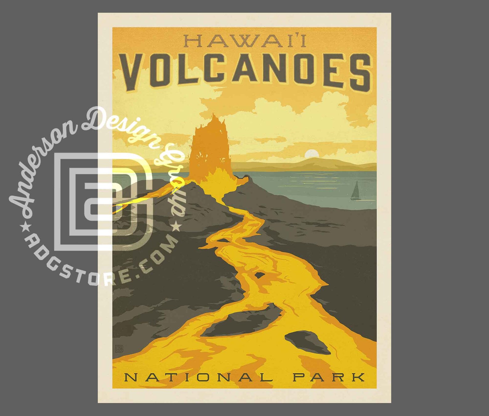 Hawaii Volcanoes National Park Travel Poster by Anderson Design Group ...