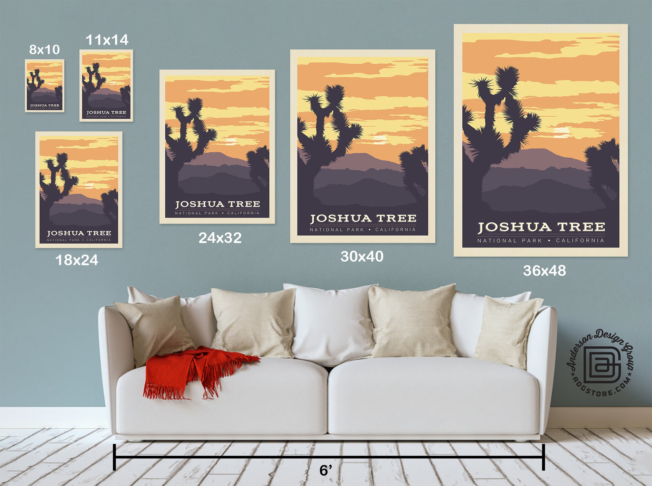 Joshua Tree National Park Travel Poster by Anderson Design Group ...