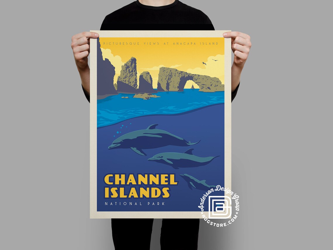 Channel Islands National Park Travel Poster by Anderson Design - Etsy