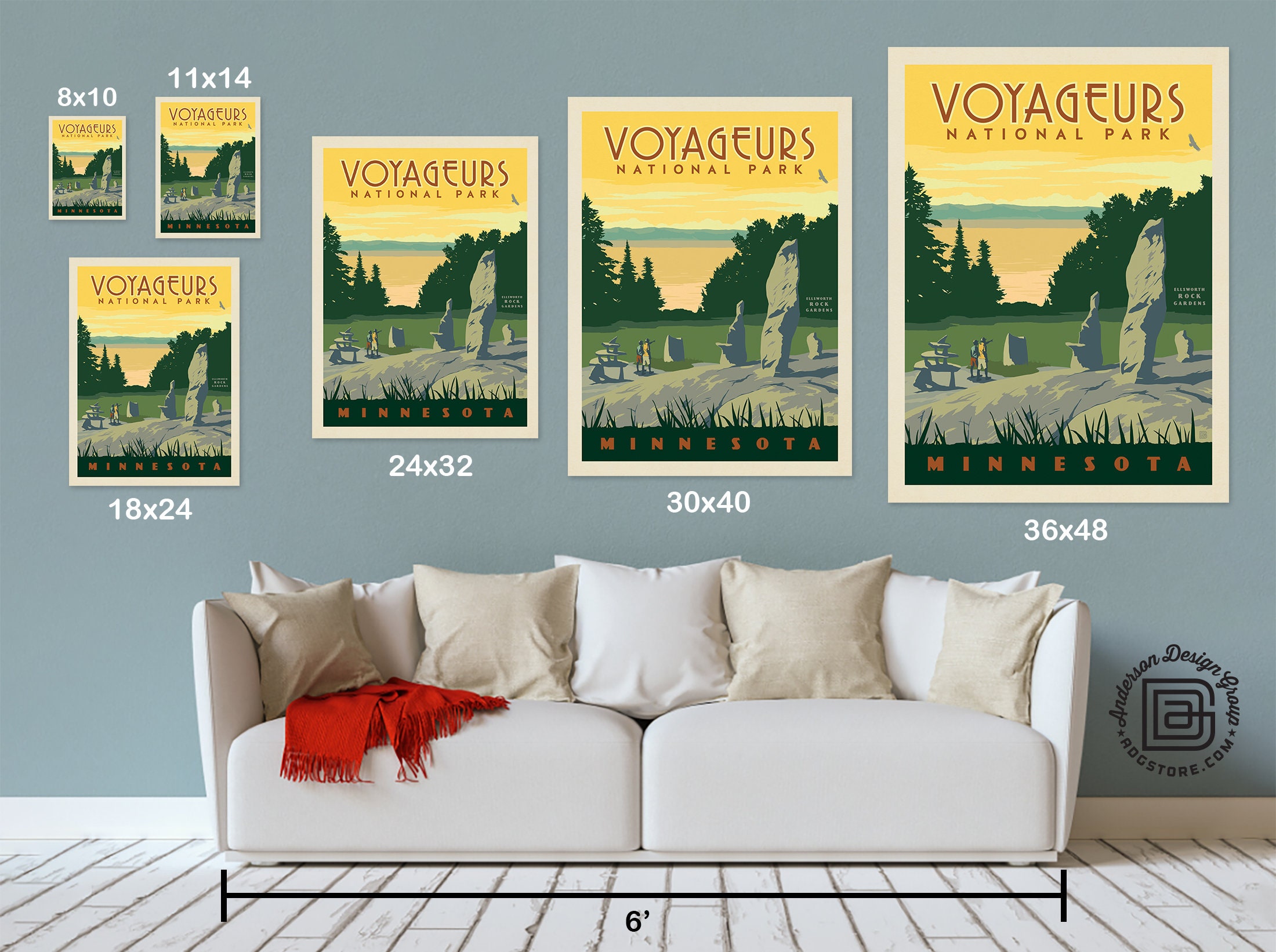 Voyageurs National Park Travel Poster by Anderson Design Group ...