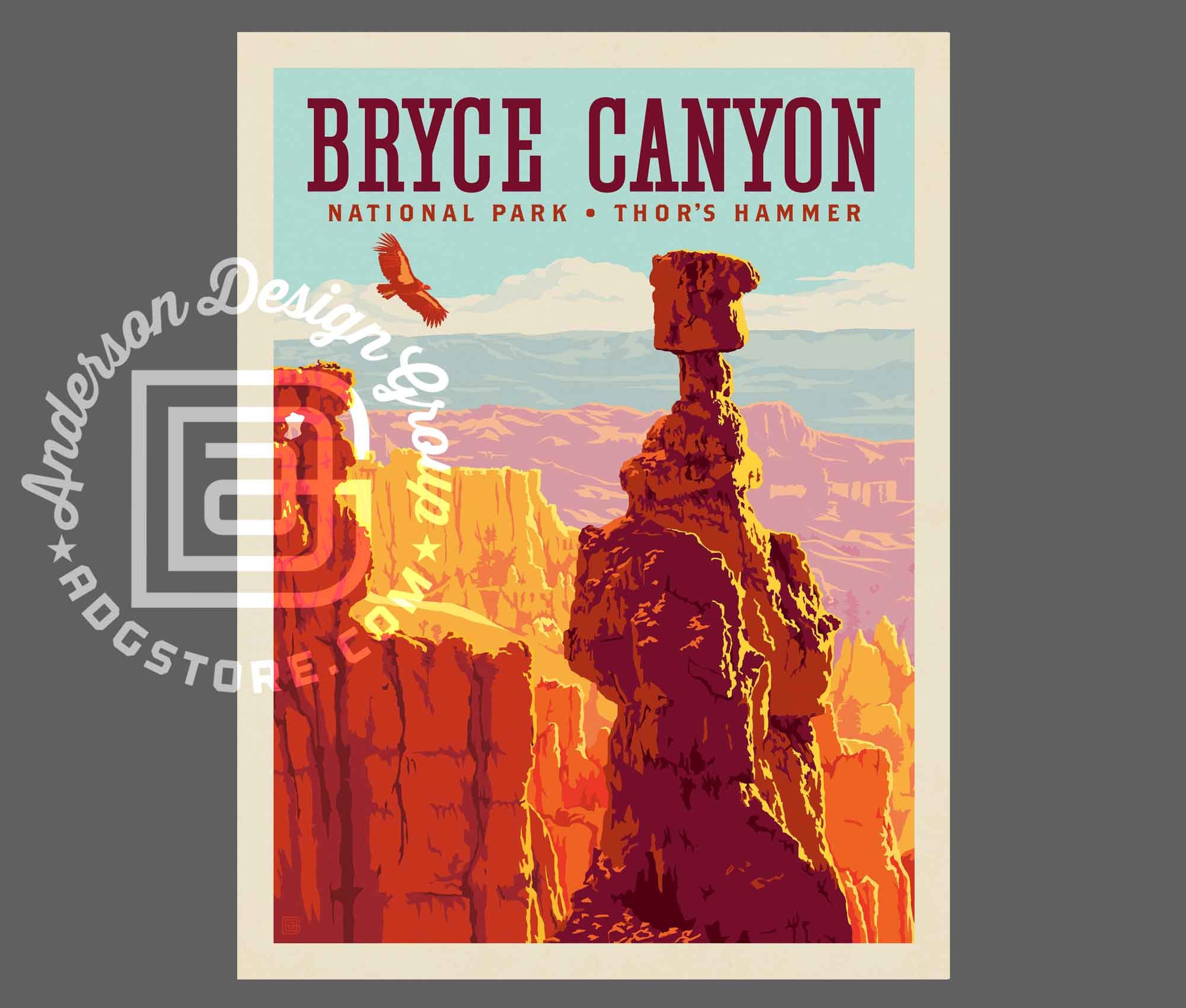 Bryce Canyon National Park Travel Poster by Anderson Design | Etsy