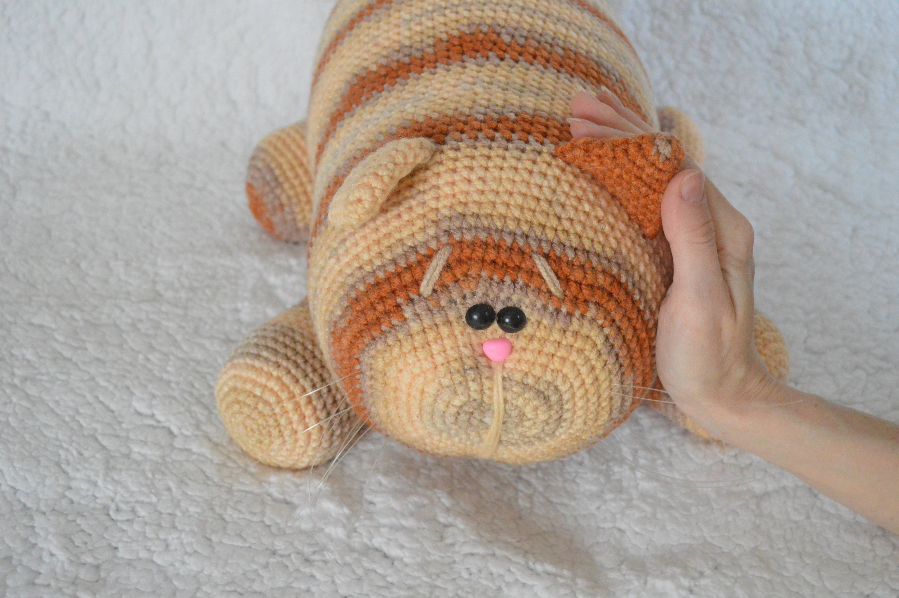 Funny fat cat plush toy large stuffed toy as a neutral pillow | Etsy